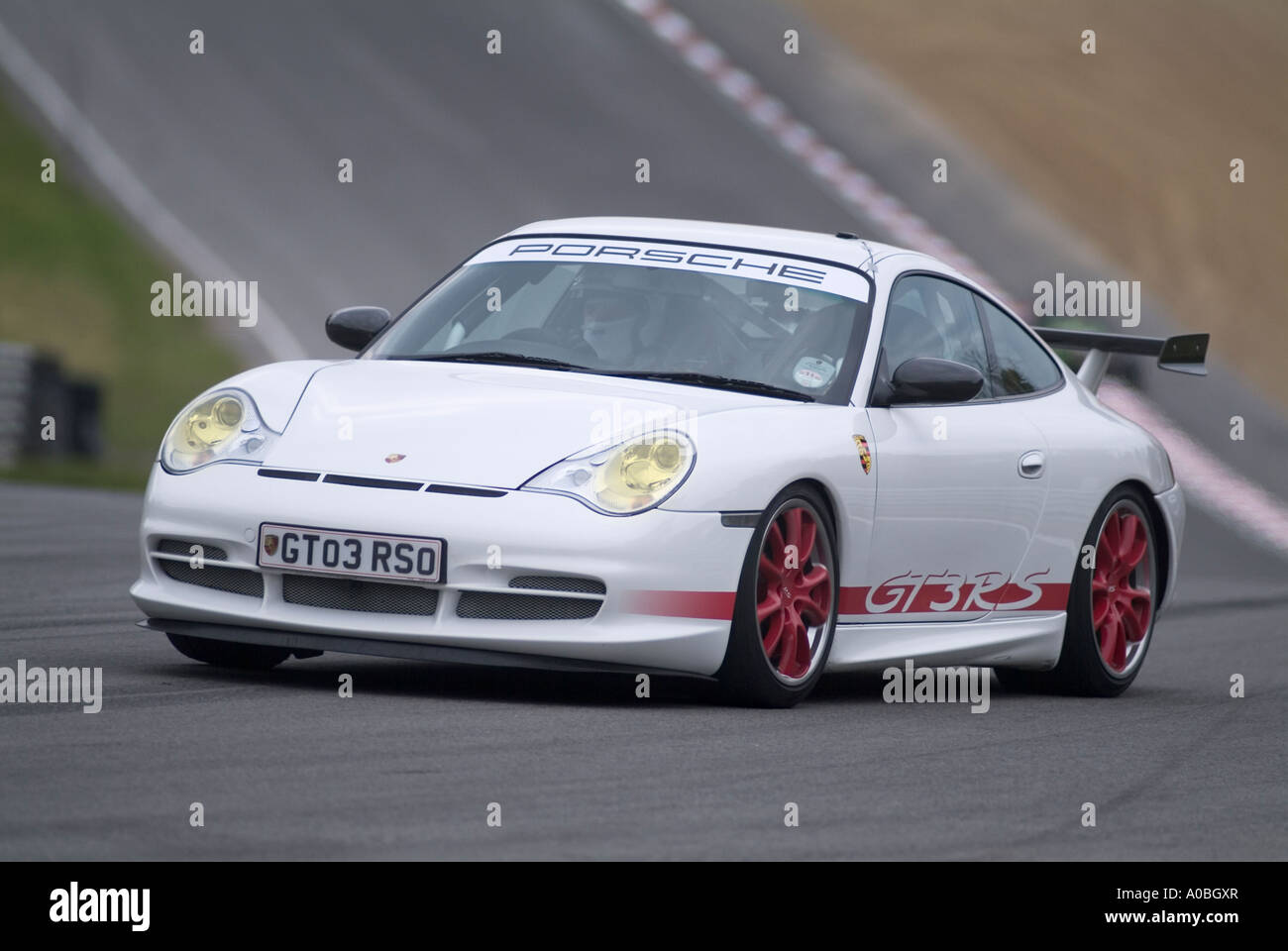 Porsche GT3RS sports car racing on a circuit in the uk Stock Photo - Alamy