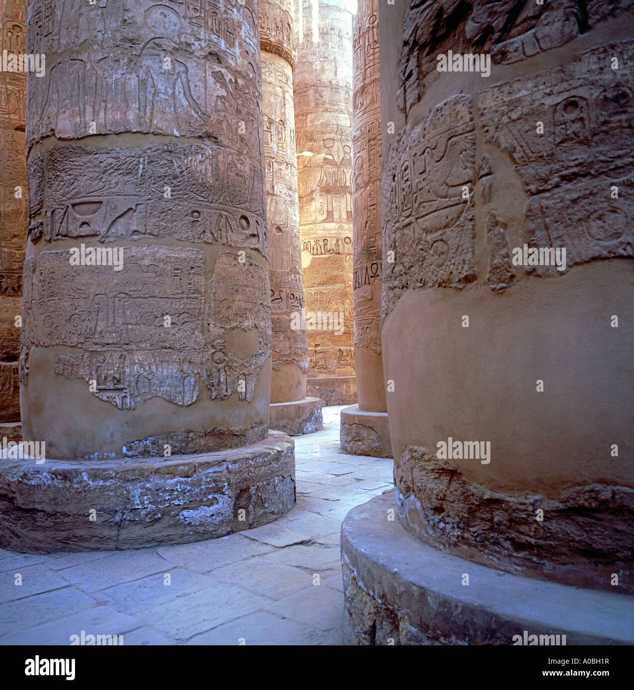 Columns Carnac Temple Luxor Egypt Stock Photo - Alamy