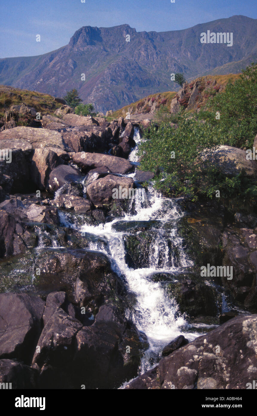 Waterfall near Llyn Idwal Snowdonia North Wales Stock Photo - Alamy