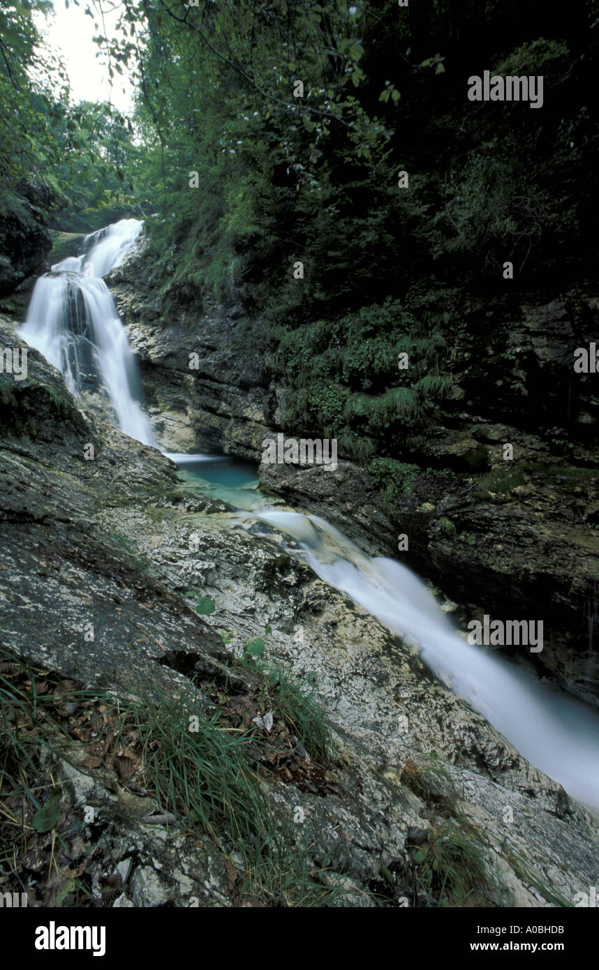 Waterfall Arzino river Carnia Friuli Venezia Giulia Italy Stock Photo ...