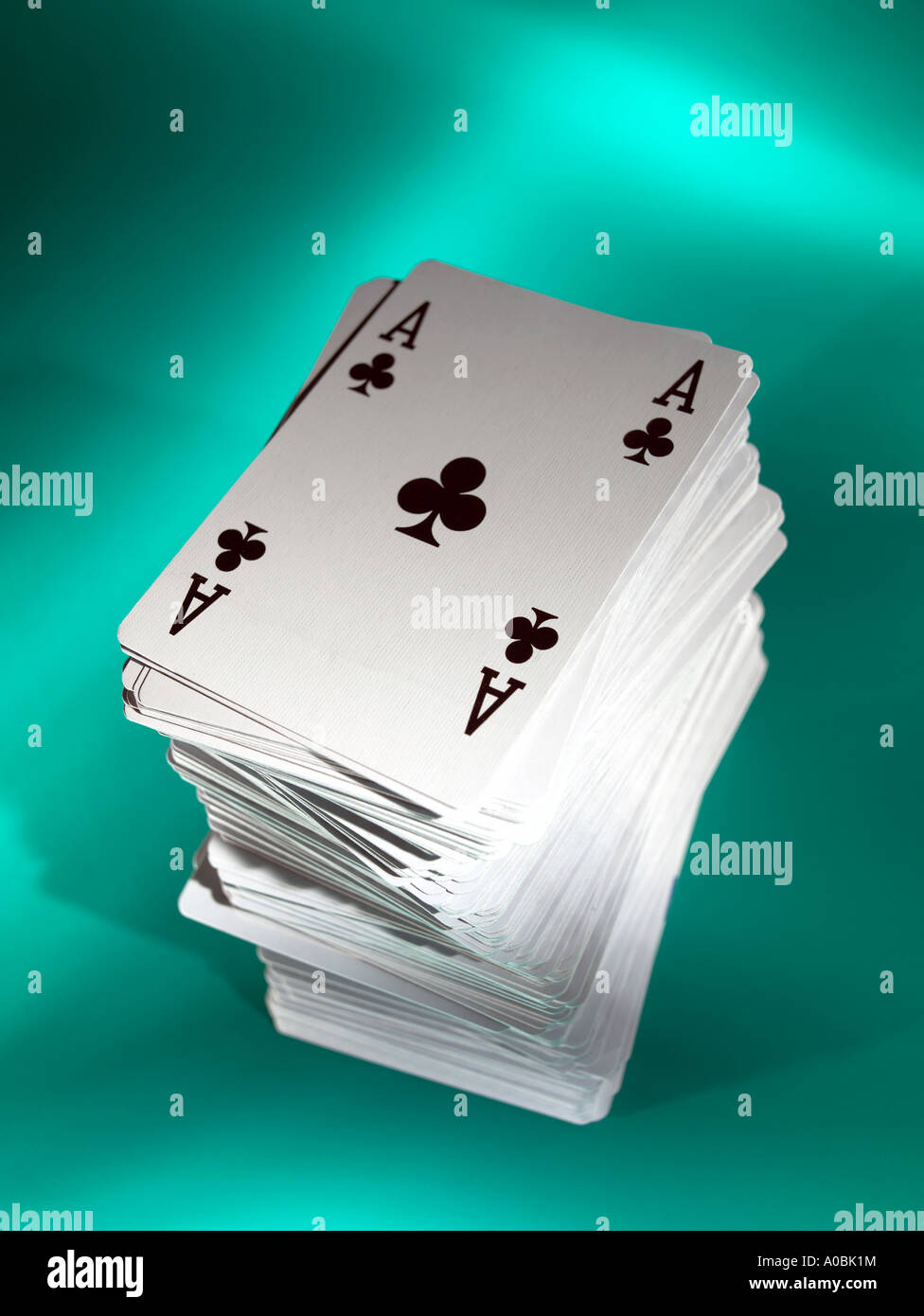 Playing Cards elevated view Stock Photo - Alamy