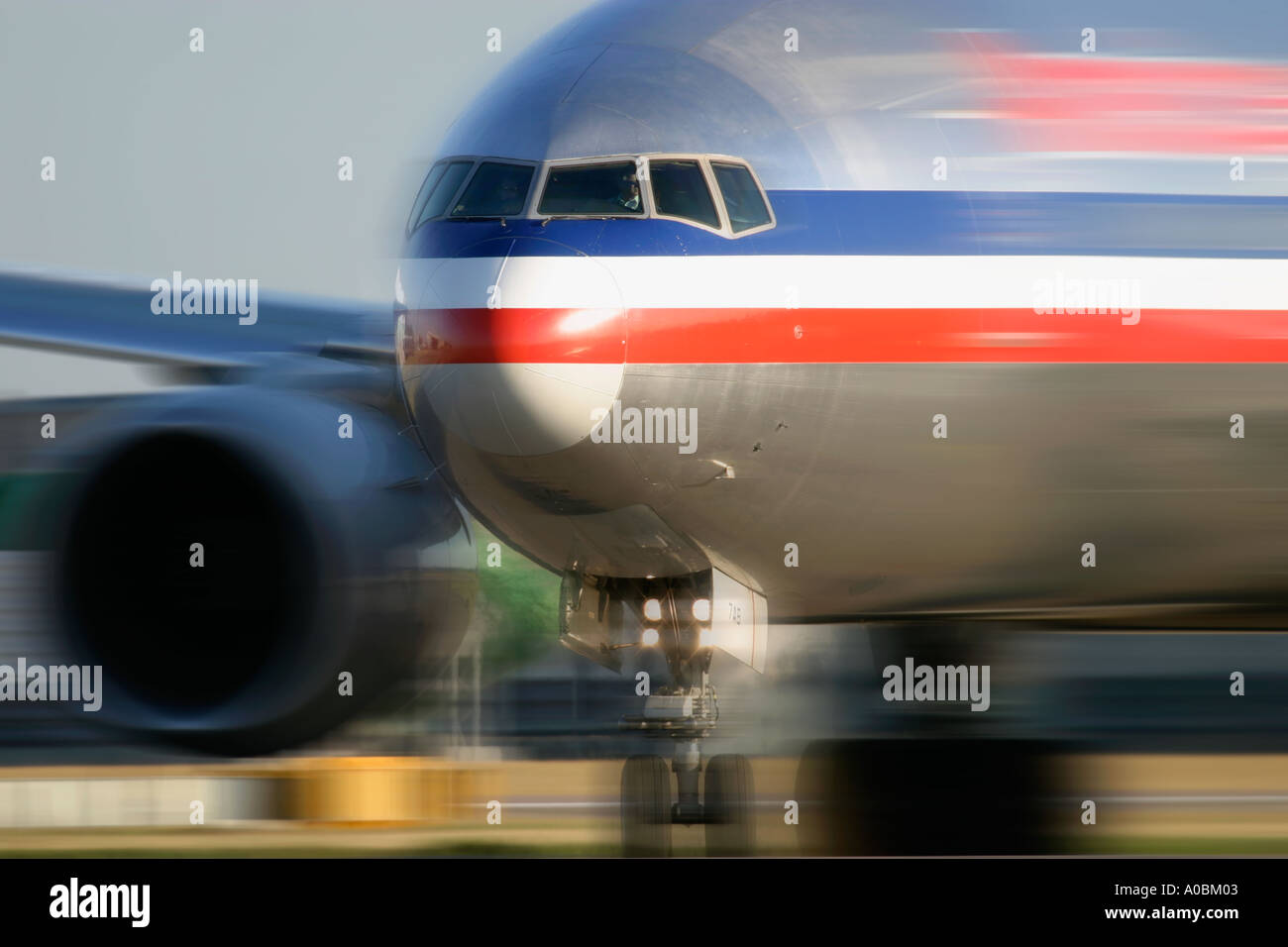 Concept commercial airplane motion blur hi-res stock photography and ...