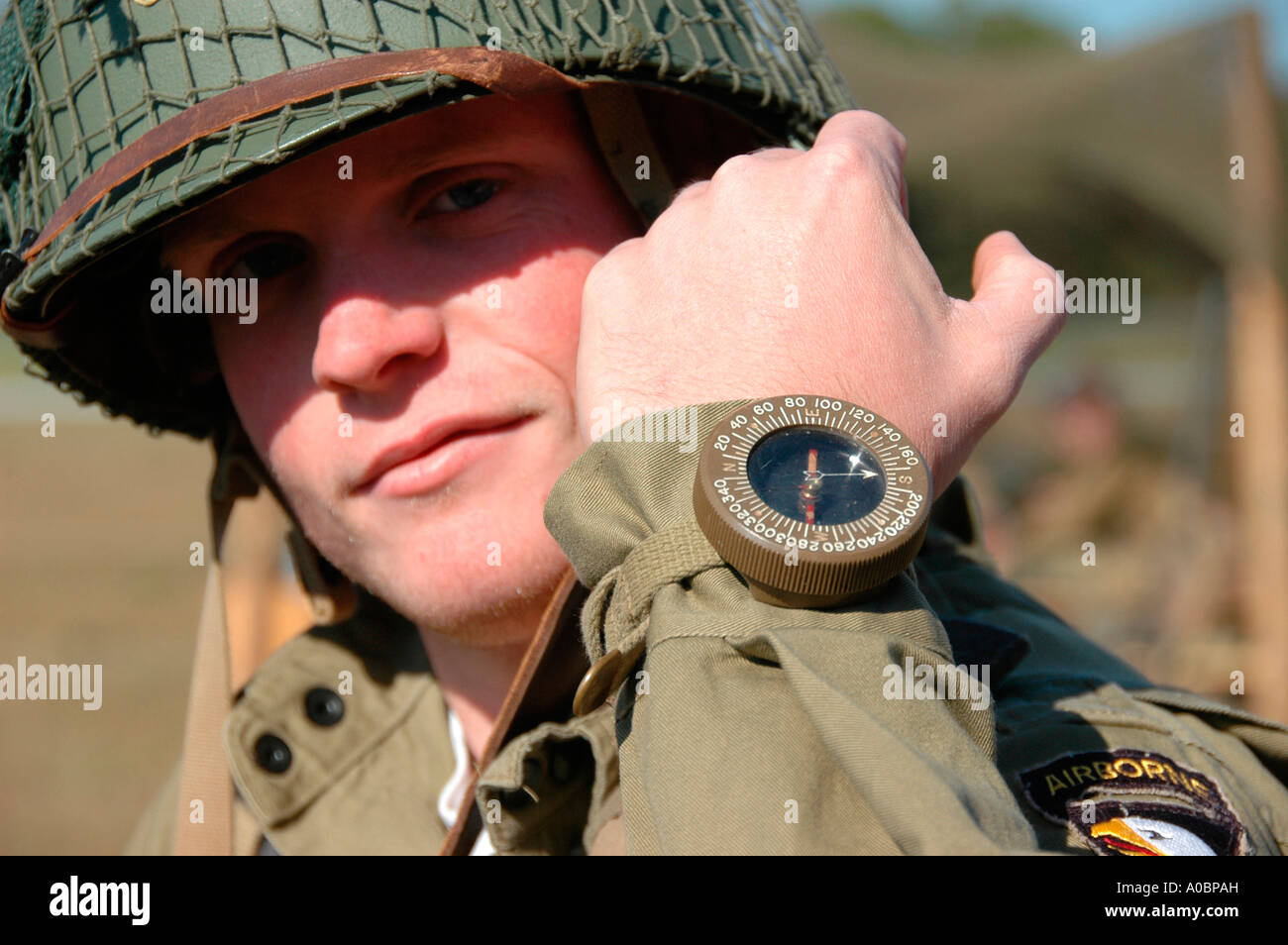 Actors during public WW2 demonstration of world war 2 II display in ...