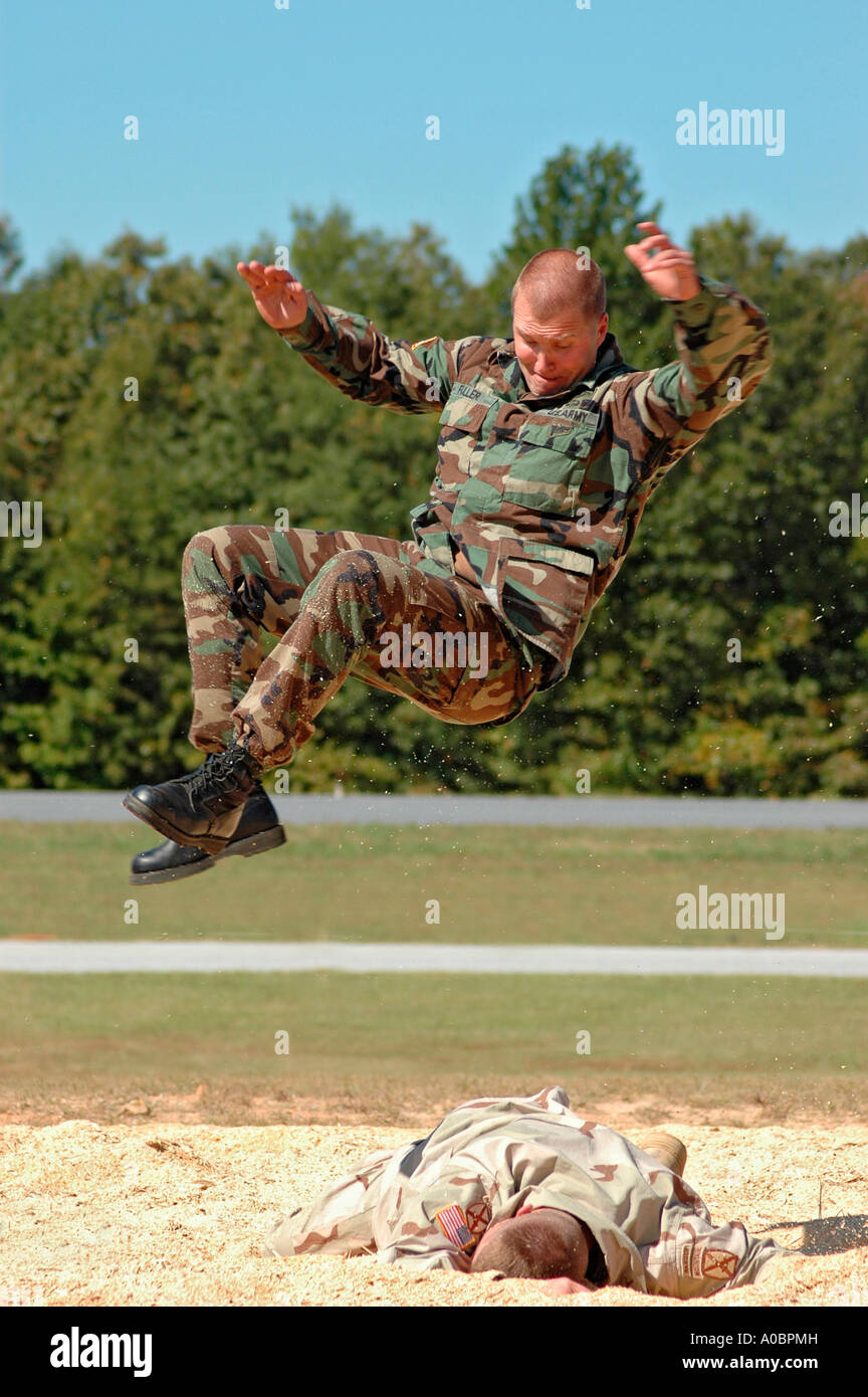 Army Rangers practice airborne assault and battle killing by hand for ...