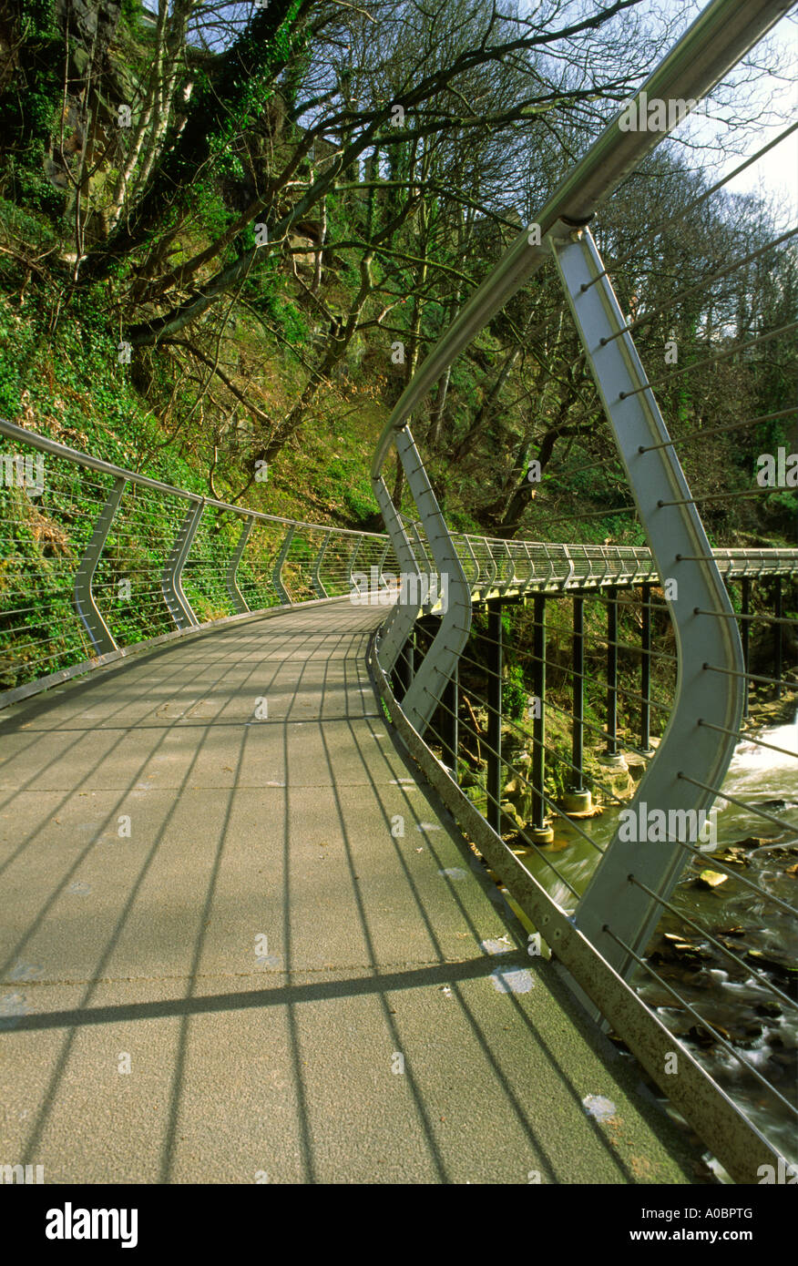 The Millennium Walkway in New Mills High Peak Derbyshire England UK a ...
