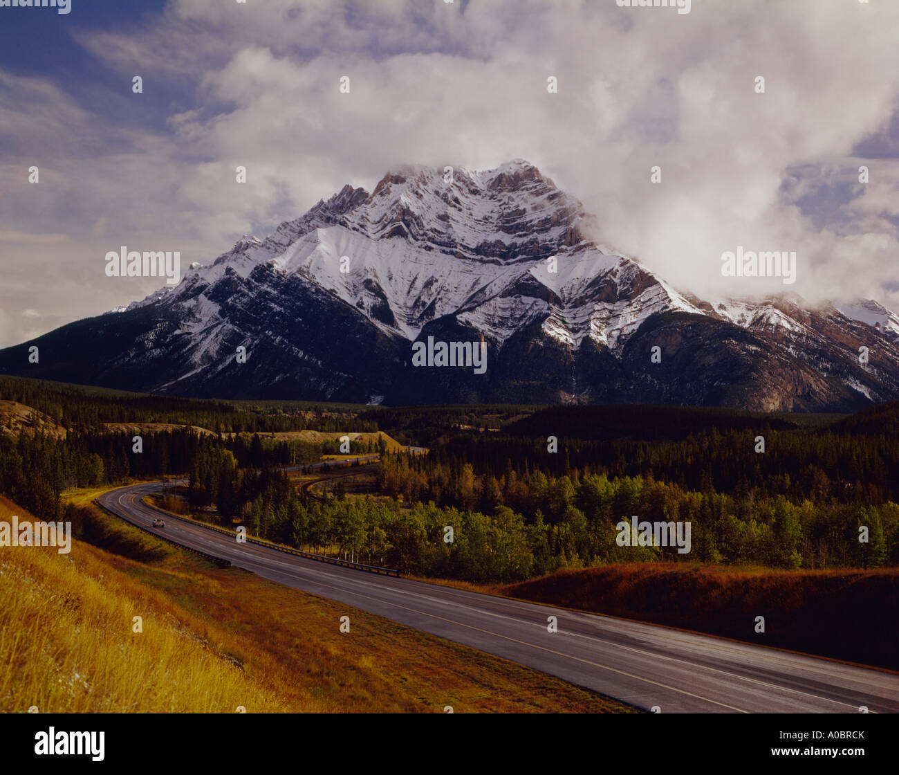 Banff Jasper Highway in Alberta in Canada Stock Photo - Alamy