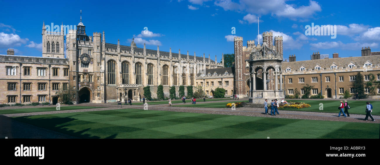 Trinity college Great Court, University of Cambridge Stock Photo - Alamy