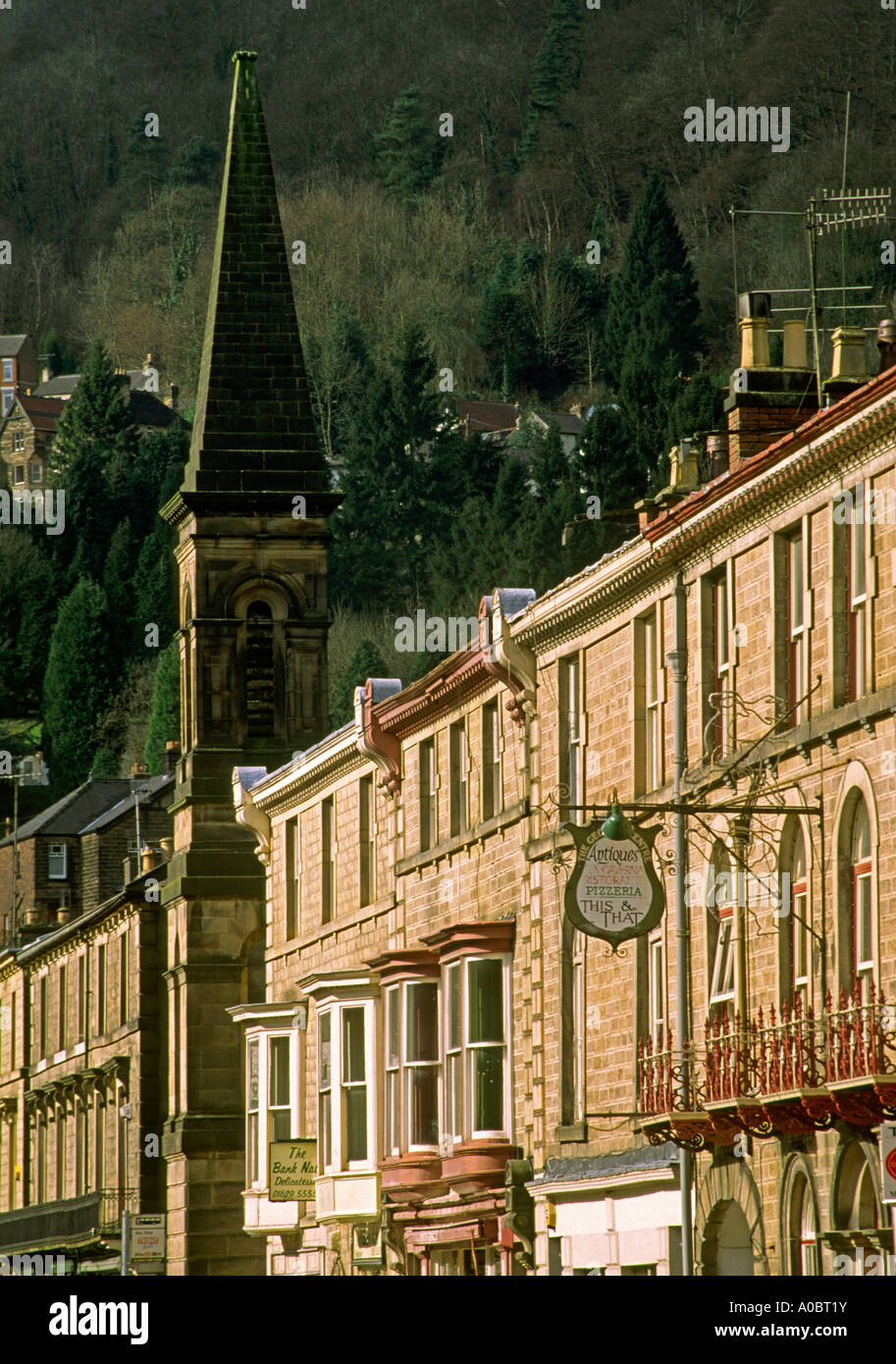 North Parade in Matlock Bath in the Peak District Derbyshire England UK ...
