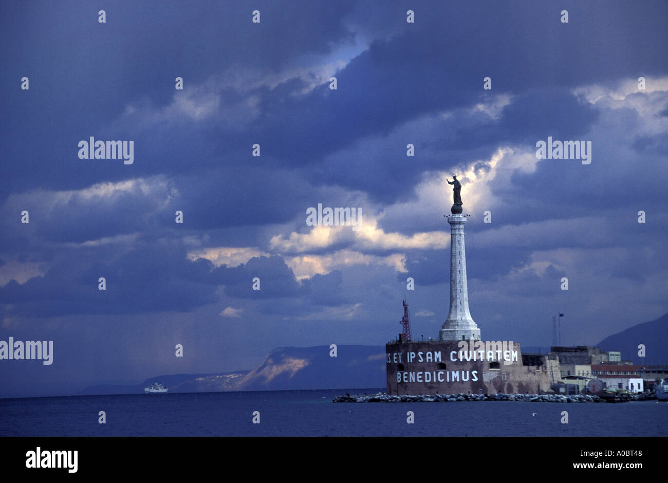 Virgin Mary statue Messina Sicily Italy Stock Photo - Alamy