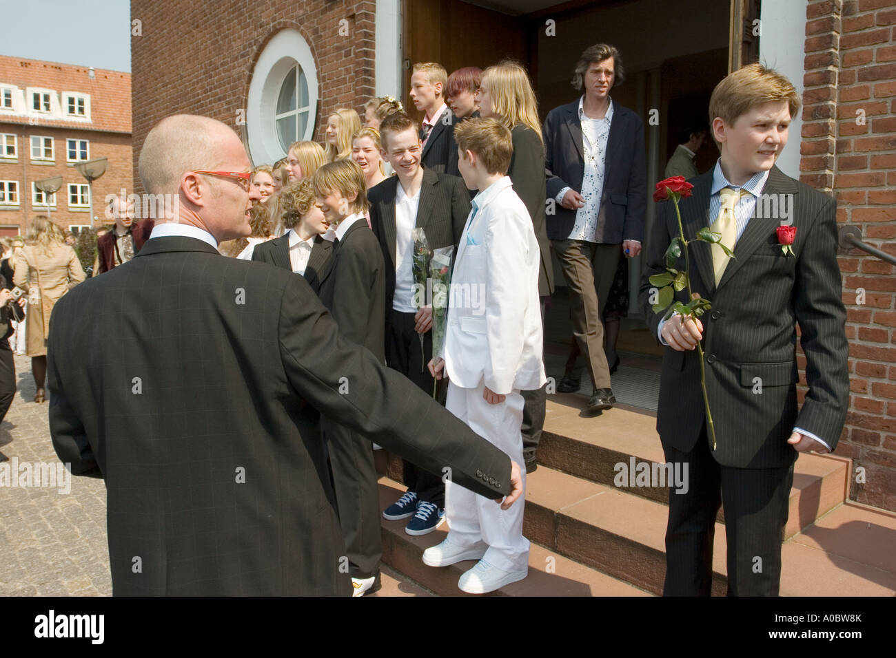 Confirmation in Protestant Church, Denmark Stock Photo - Alamy