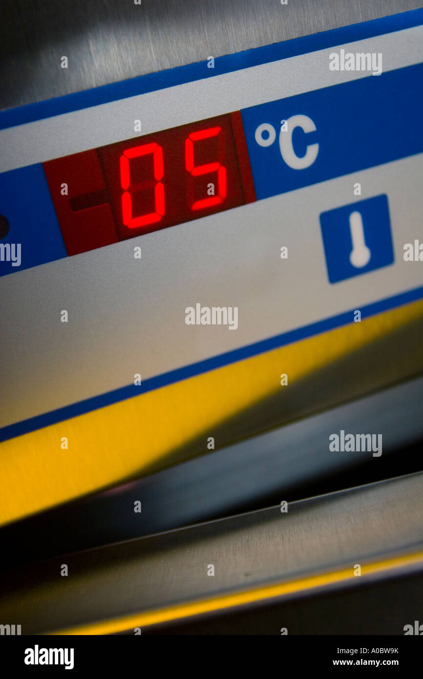 Refrigerator with digital temperature display Stock Photo - Alamy