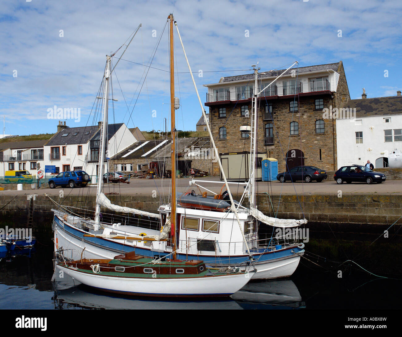 Burghead harbour in North East Scotland Stock Photo - Alamy