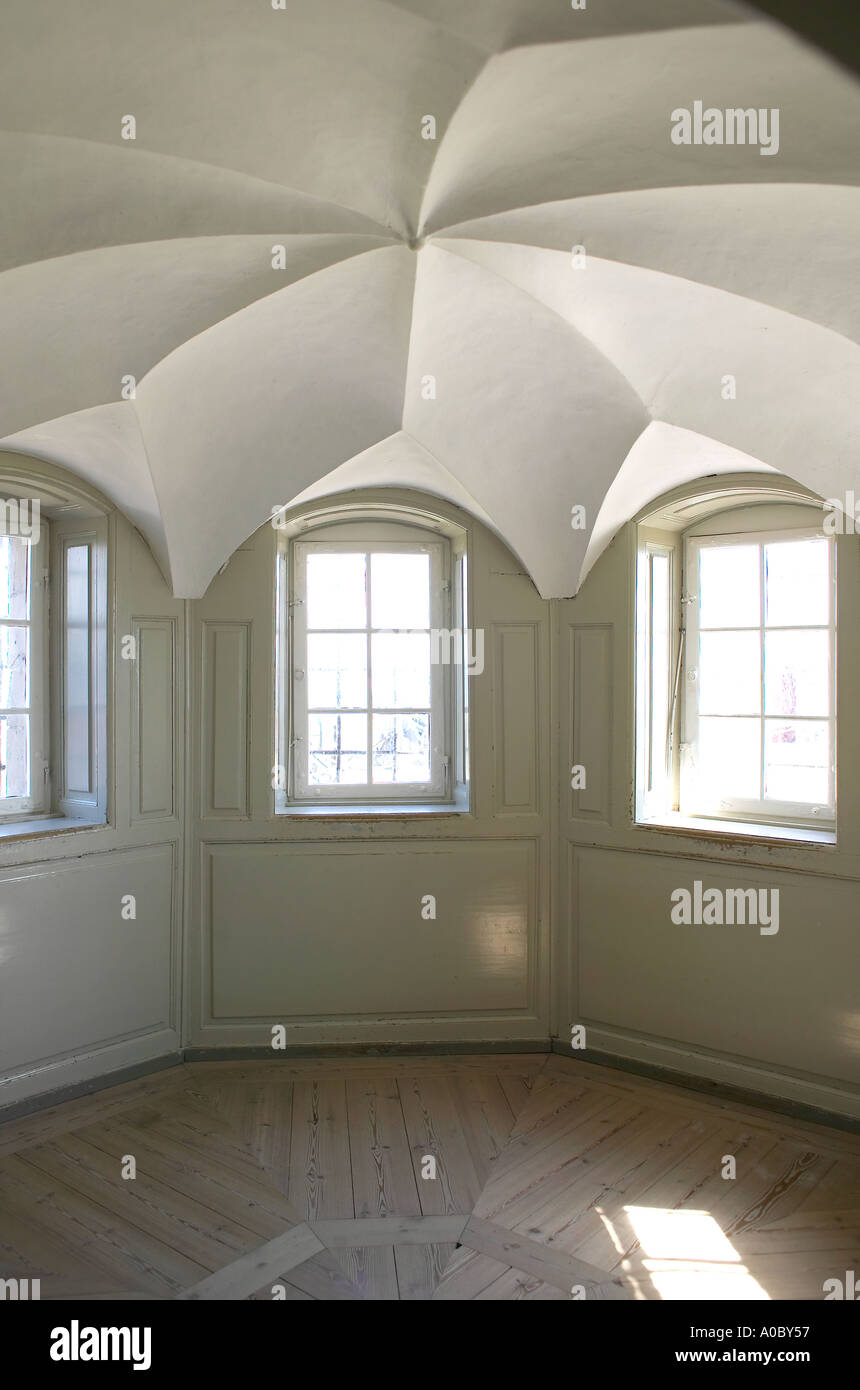 Interior of a watchtower, Kronborg castle, Helsingør, Elsinore, Zealand ...