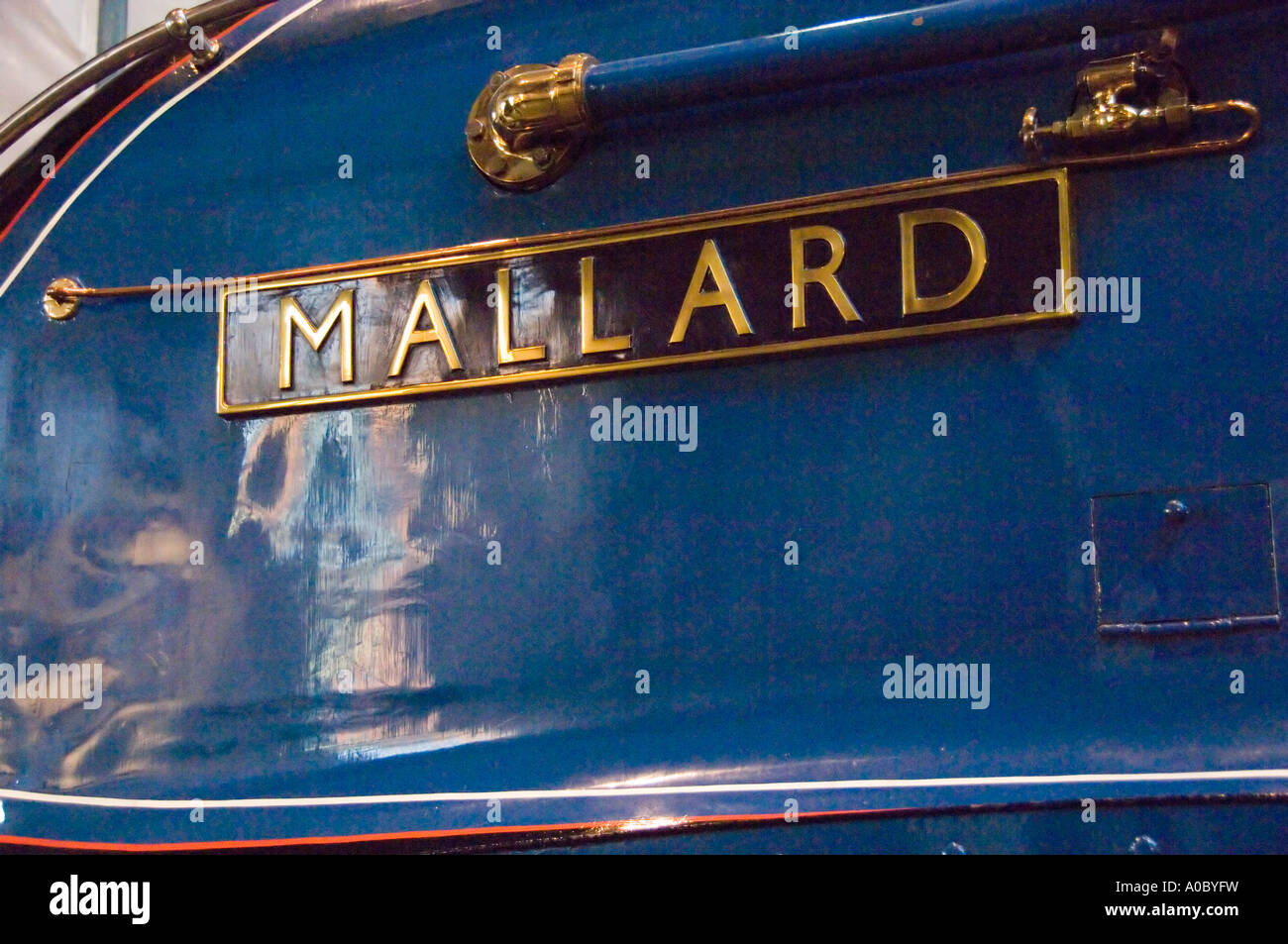 Locomotive badge of Mallard at the National Railway Museum in York ...