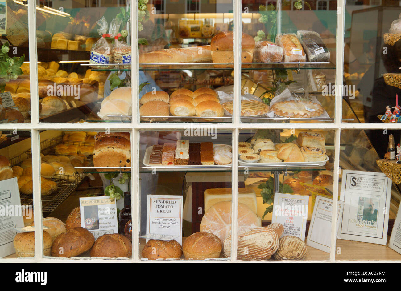 *Bakers Shop Window Ludlow Shropshire England Stock Photo - Alamy