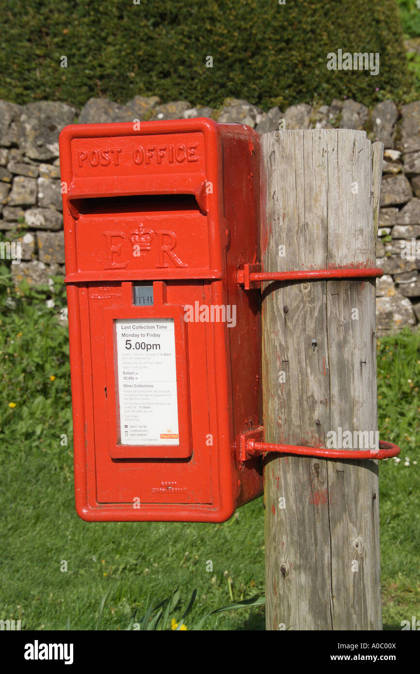 Rural Post Box Tissington "Peak District" National Park Derbyshire ...