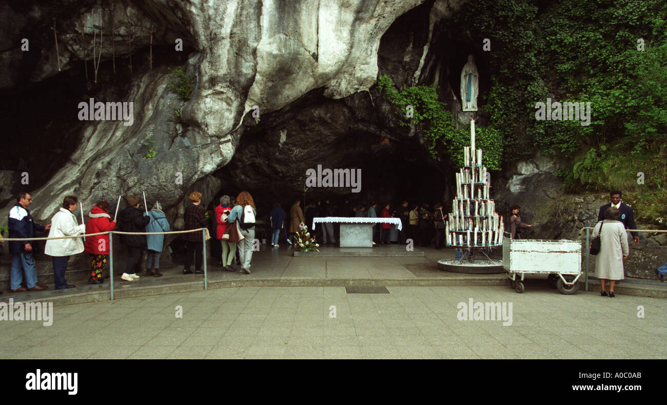 LOURDES THE CRYPTE Stock Photo - Alamy