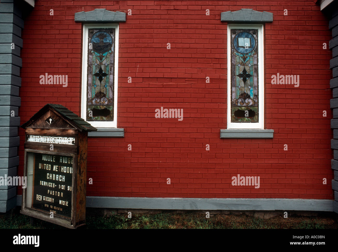 Middle Ridge Pennsylvania USA United Methodist Church Stock Photo - Alamy