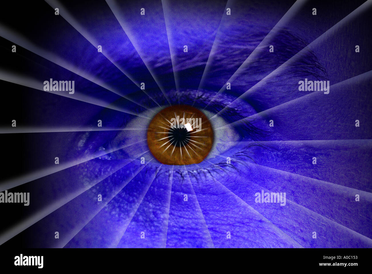 Eye with streaks Stock Photo - Alamy