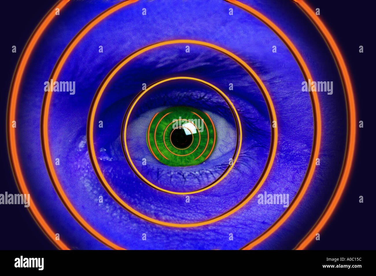 Eye with concentric circles Stock Photo - Alamy