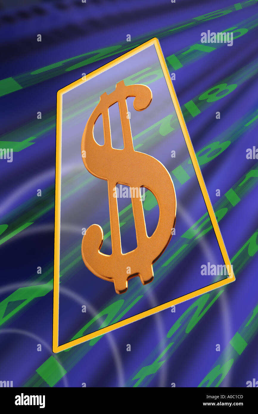 Dollar sign in window pane Stock Photo - Alamy