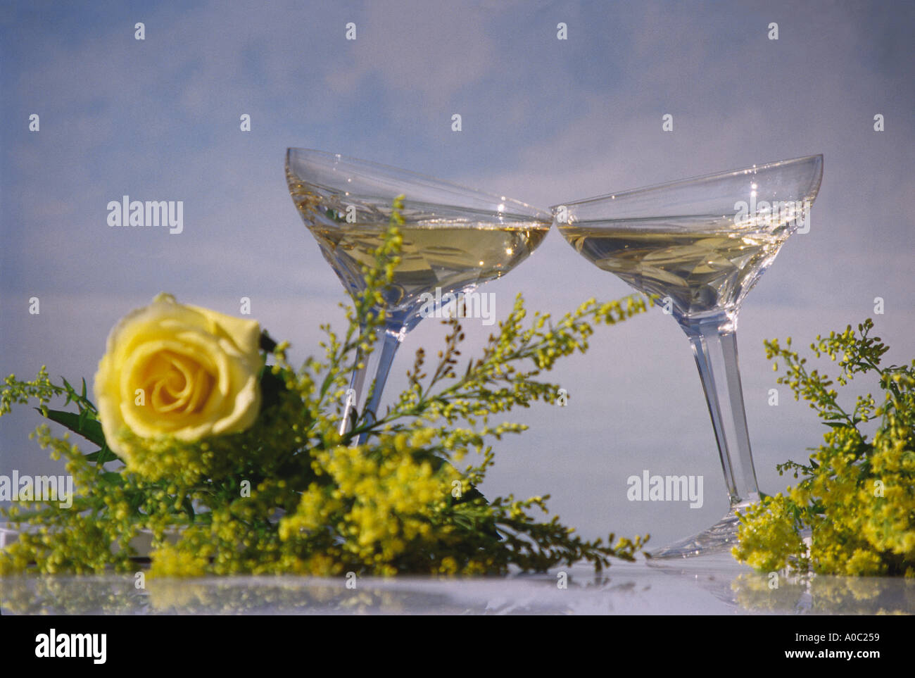 champagne coupe rose Stock Photo - Alamy