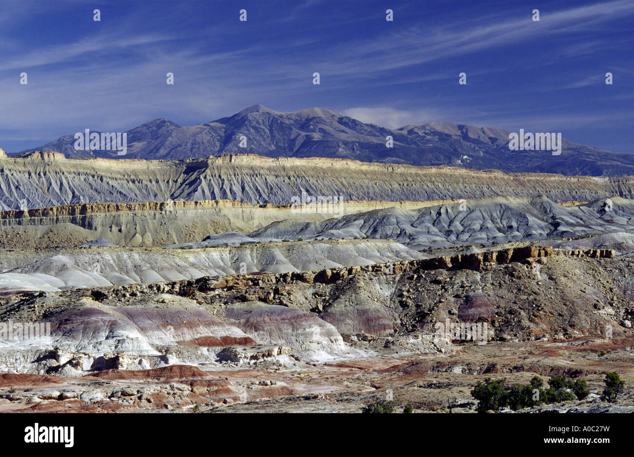 Thompson Mesa, Henry Mtns in dist View from Notom Bullfrog Road, near ...