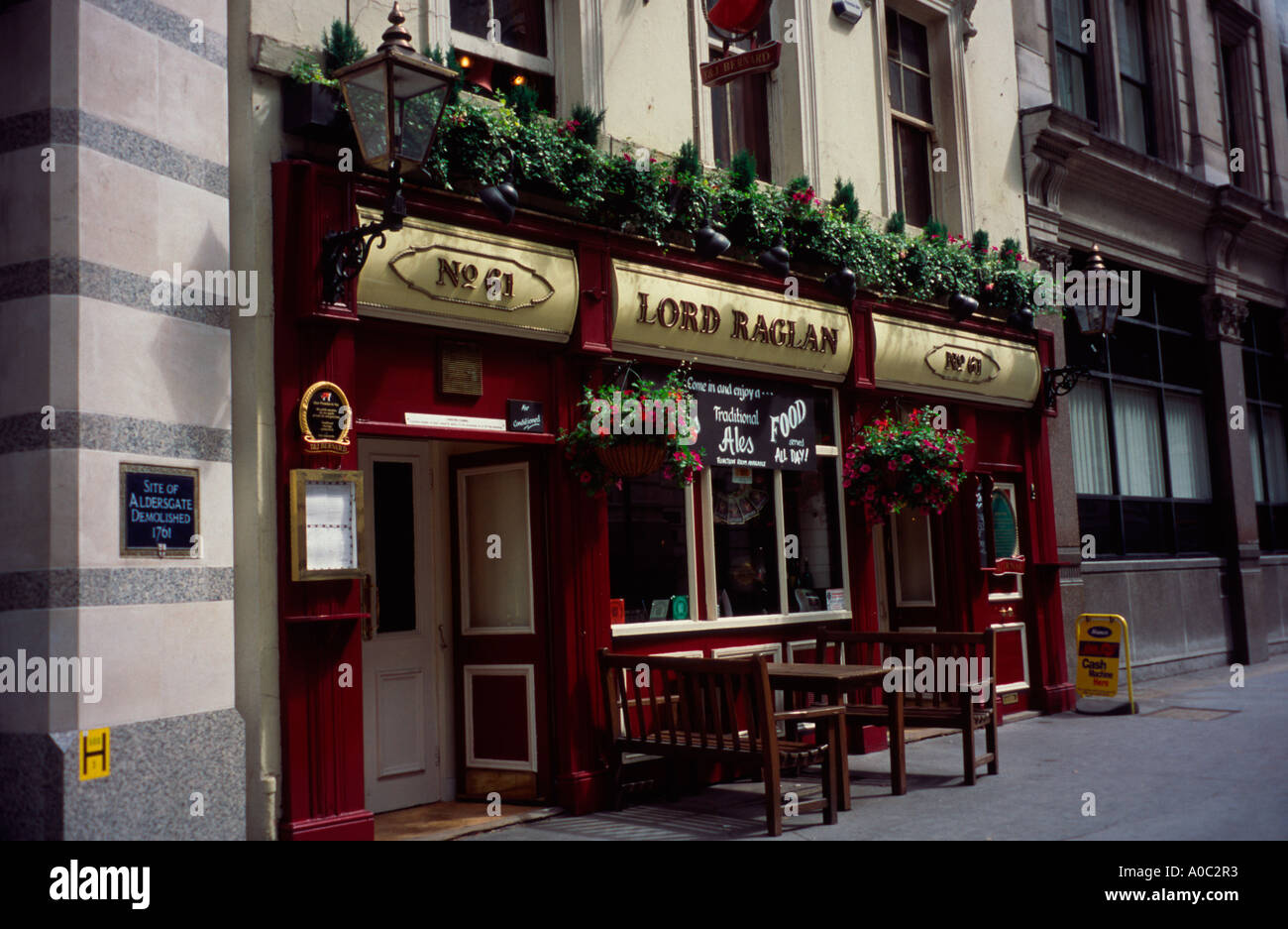 The Lord Raglan, public house, Aldersgate Street, London, UK Stock ...