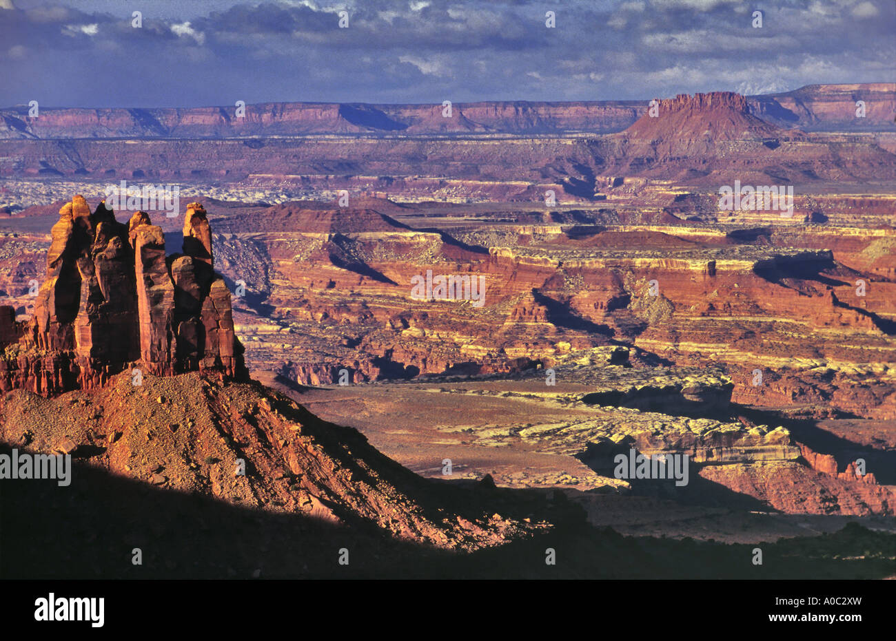 General view of Canyonlands from Grand View Trail, Island In The Sky ...