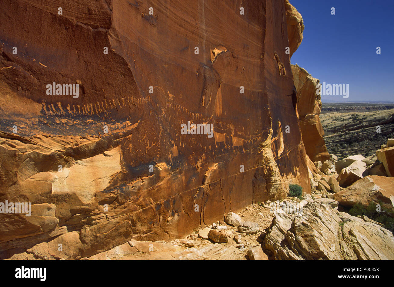 Procession Panel petroglyphs, Comb Ridge area, Bears Ears National ...