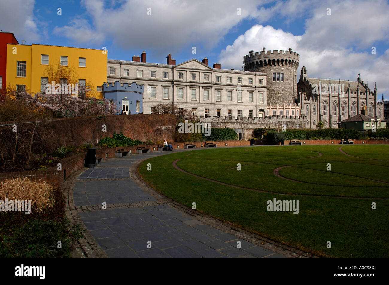 Dublin castle gardens and tower hi-res stock photography and images - Alamy