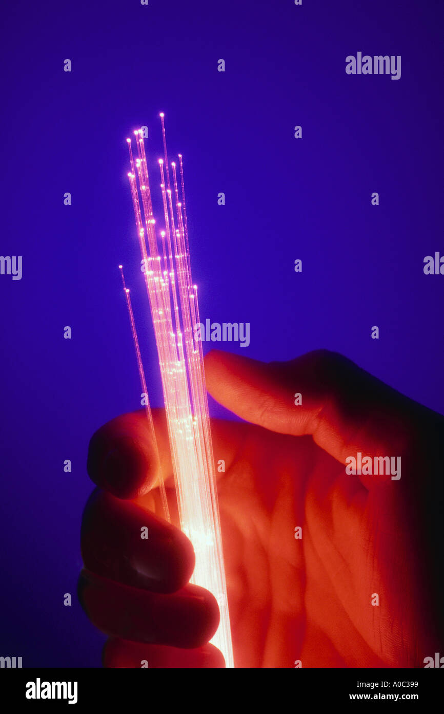 Group of fiber optic strands hi-res stock photography and images - Alamy