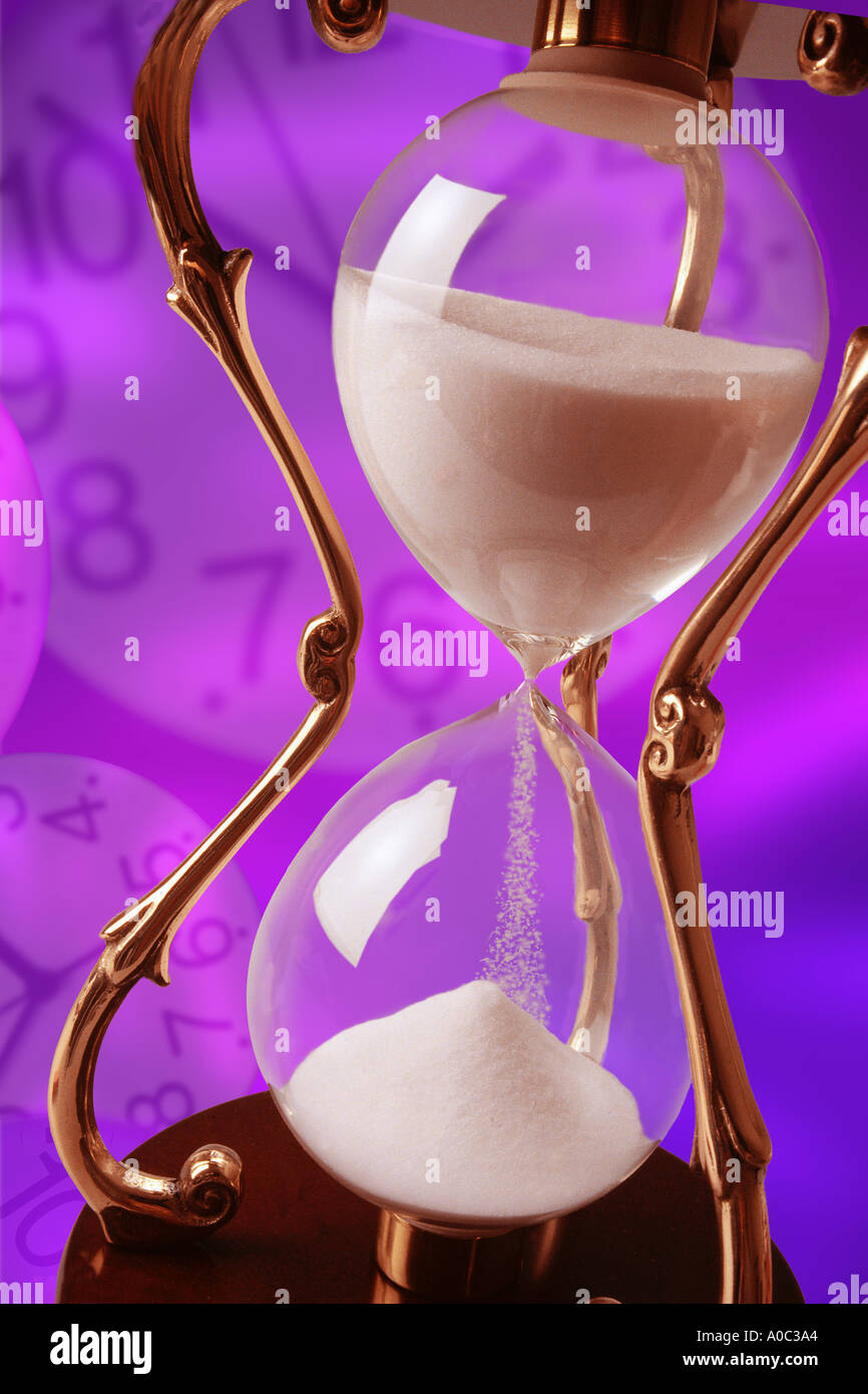 Hourglass clock and time Stock Photo - Alamy