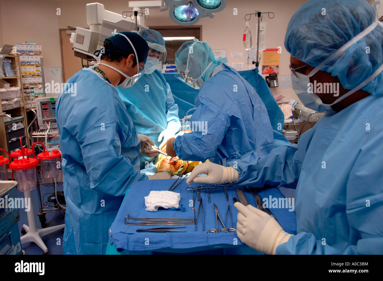 Total right knee replacement operation using a gender specific ...