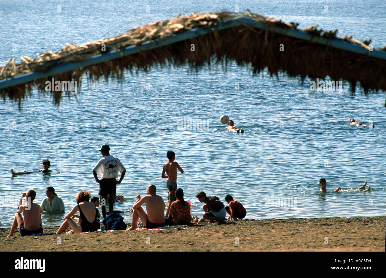 JORDAN DEAD SEA swimming people bath bathing swimm Beach life Relaxing ...