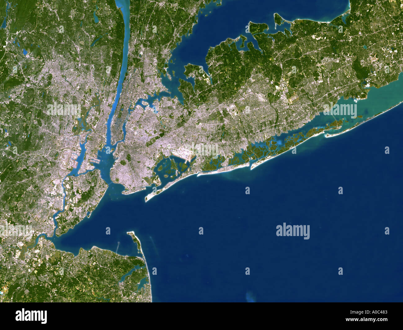 Satellite view new york city hi-res stock photography and images - Alamy