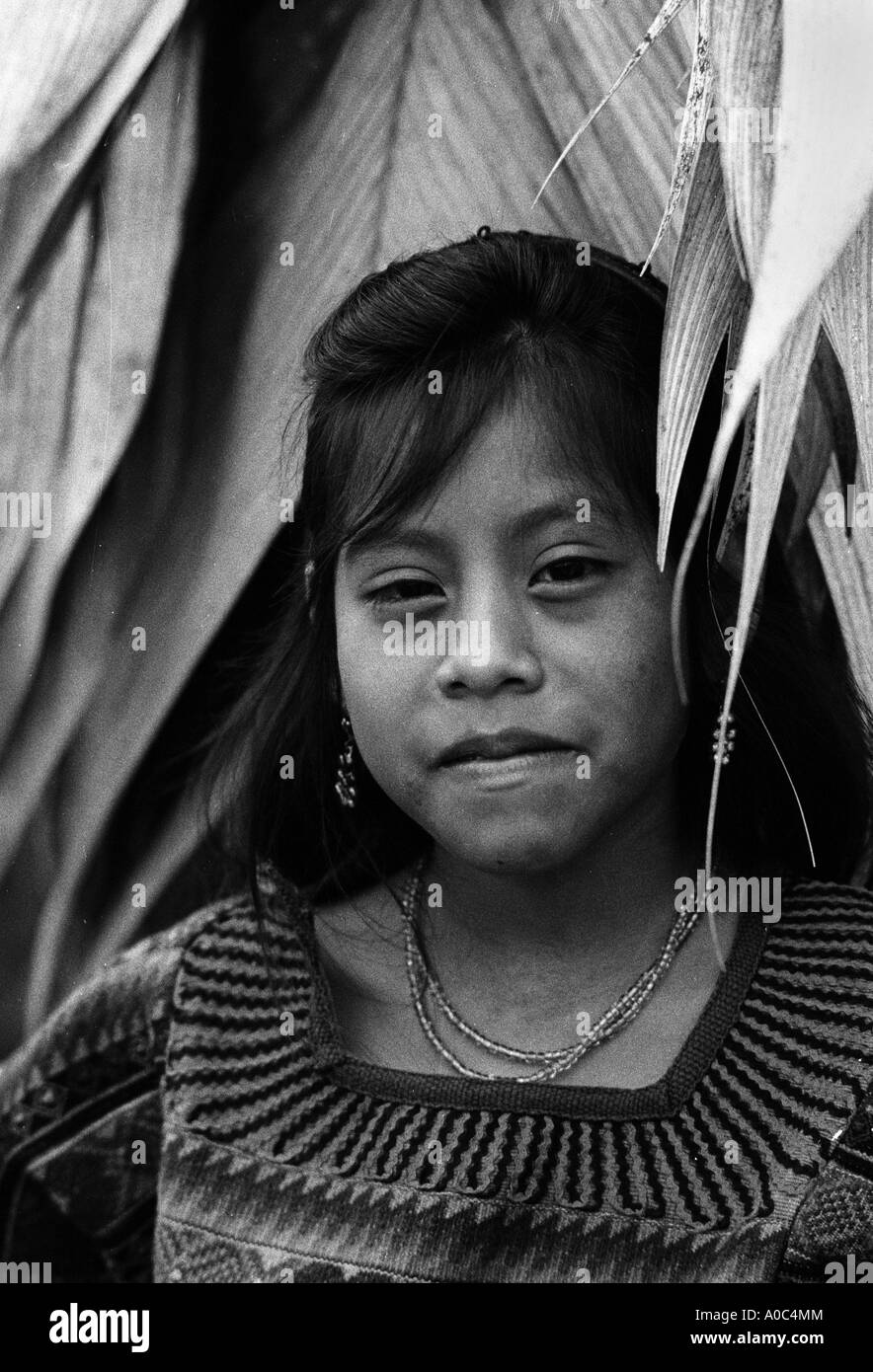 Stock image of a young Mayan girl in traditional clothing huipil in the ...