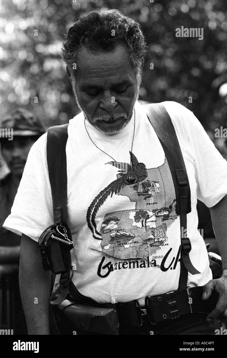 Stock image of a guerrilla leader in the Ixcan Jungle Guatemala at ...