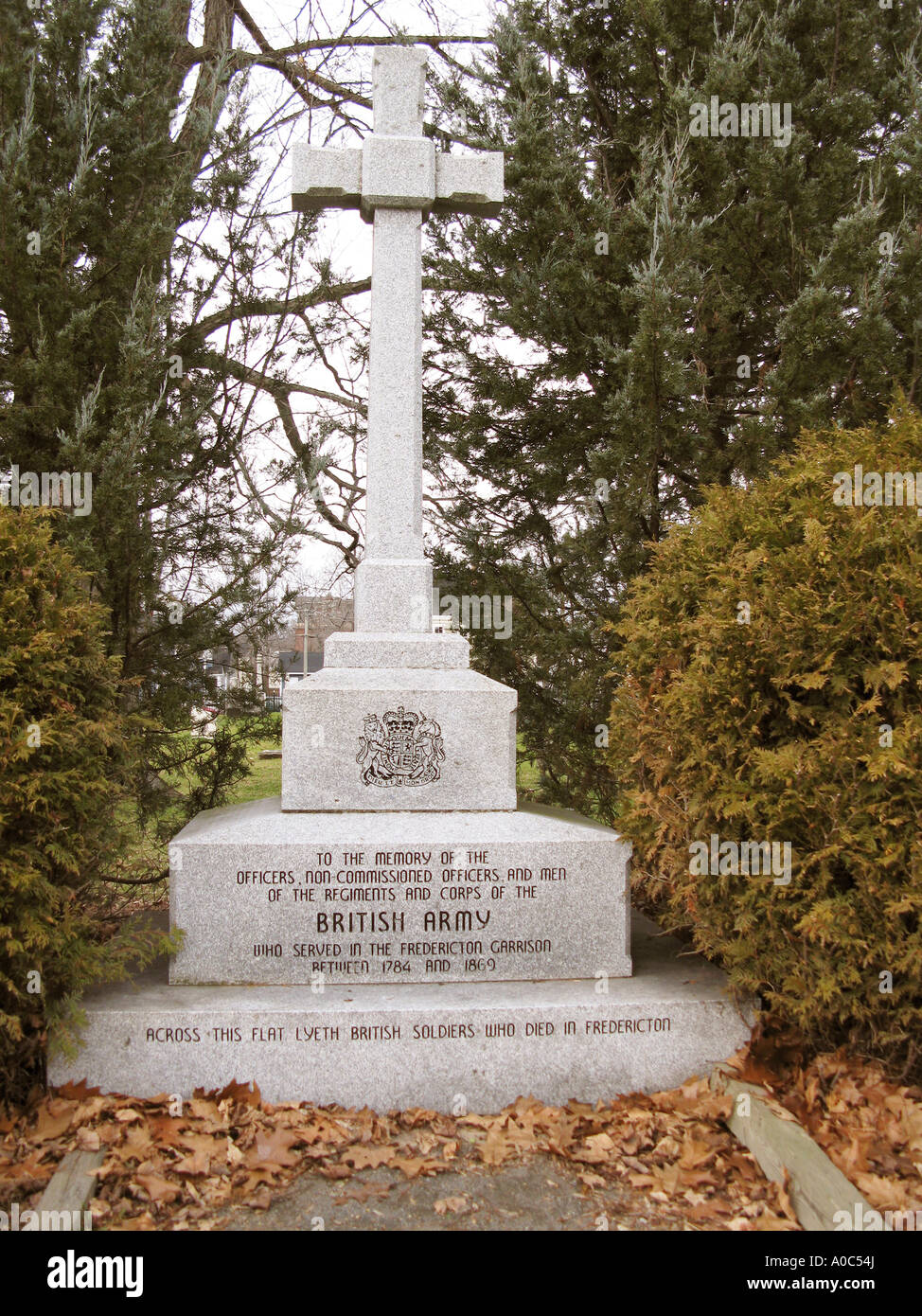 Stock image of the British Army Memorial in the Old Burial Ground ...