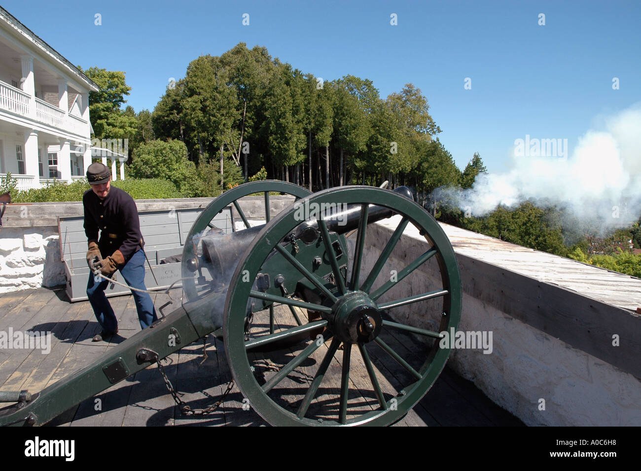 Mackinac Mackinaw Island Michigan fort mackinac Stock Photo - Alamy