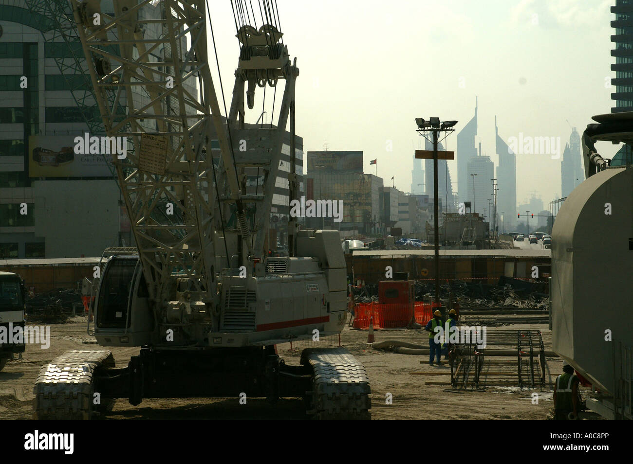 Building site and giant crane Dubai UAE Stock Photo - Alamy