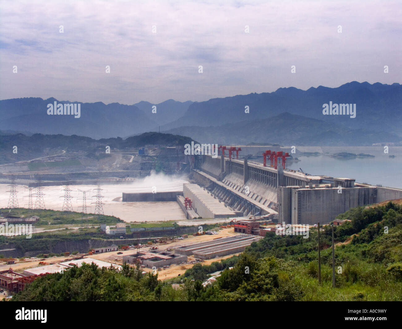 Three Gorges Dam On Yangtze River Stock Photo, Royalty Free Image ...