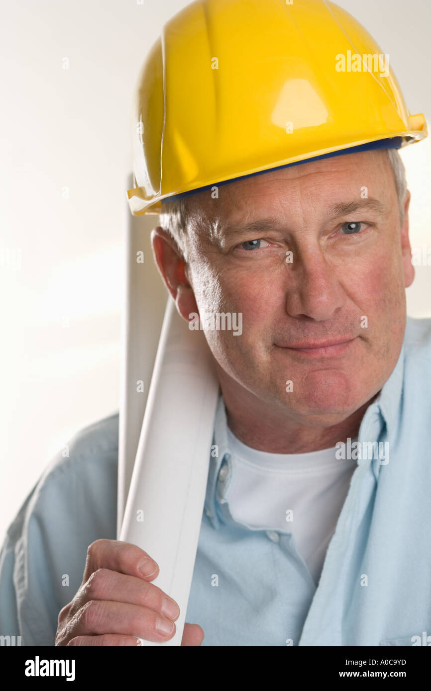 Portrait of contractor Stock Photo - Alamy