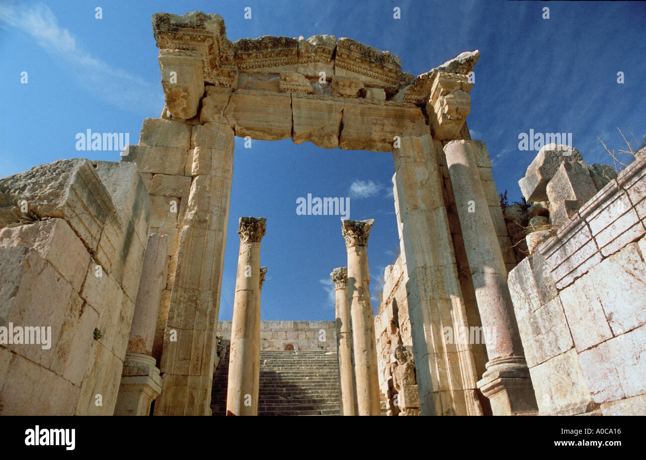 JORDAN the ruins of JERASH columns and arches column arch Roman ruins ...