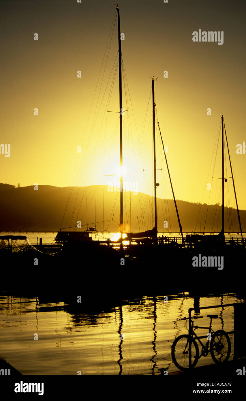 sunset at knysna waterfront Stock Photo - Alamy
