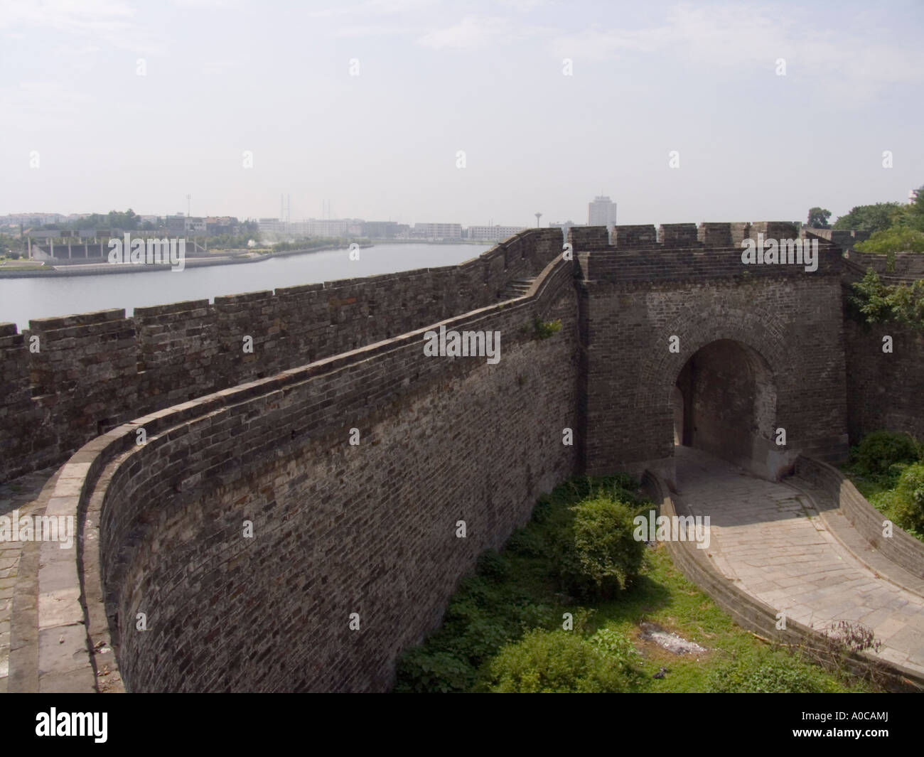 The City Wall and the City Gate of Jingzhou in Hubei province China ...