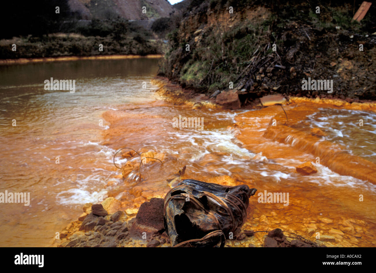 Pollution of river Fal in Cornwall after flooding of Wheal Jane Tin ...