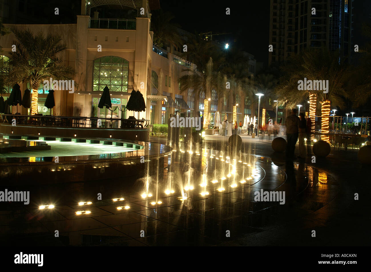 Marsa Marina at night Jumeirah beach residence Dubai UAE United Arab ...