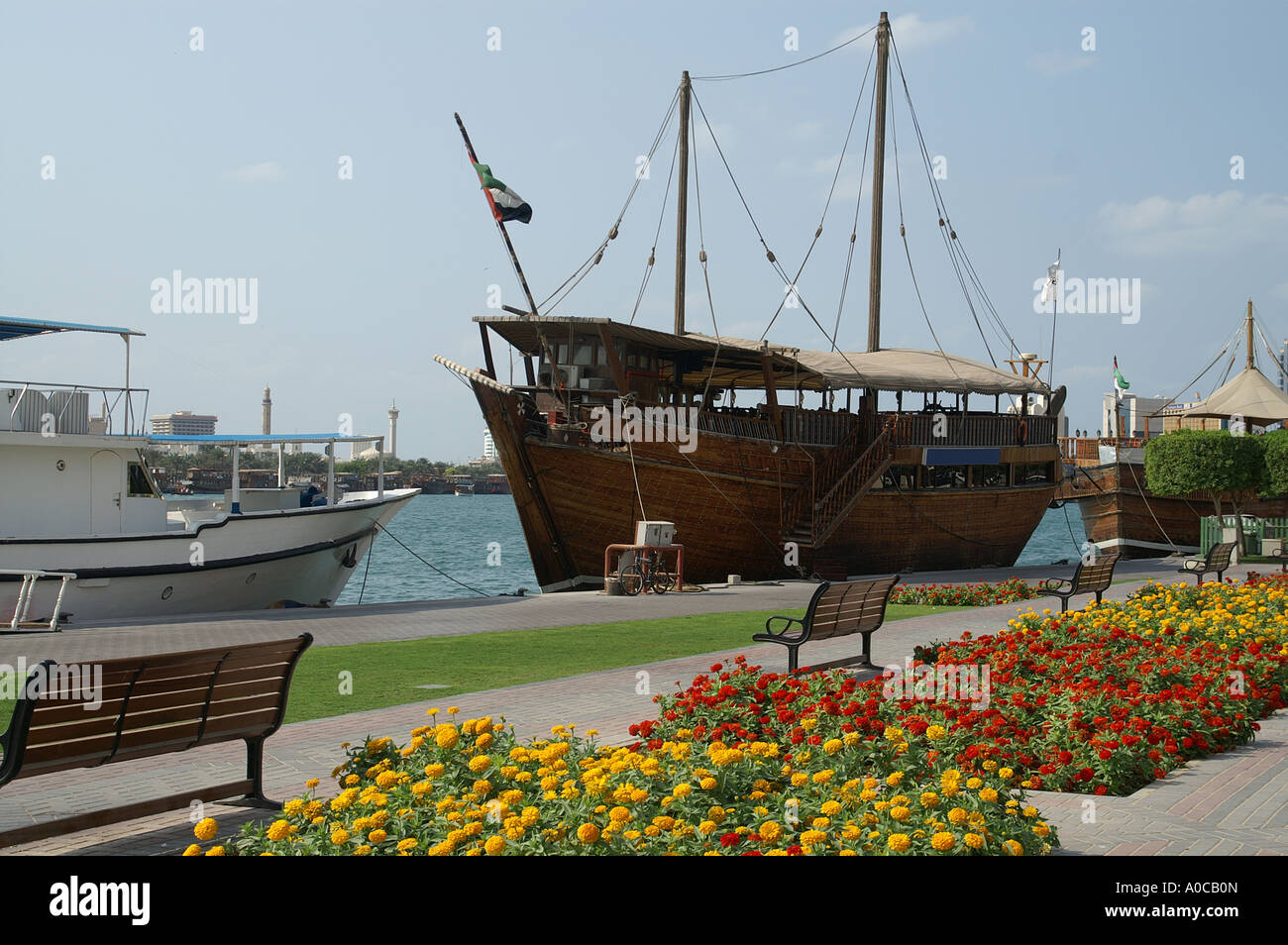 Baniyas Road Dubai UAE United Arab Emirates. Dubai creek Stock Photo ...