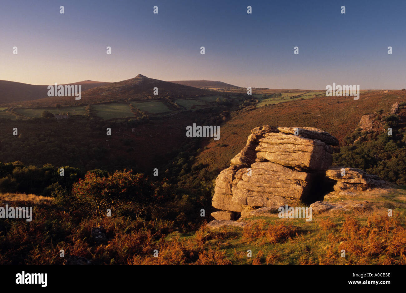 Looking toward Sharp Tor from Bench Tor Dartmoor England UK Stock Photo ...